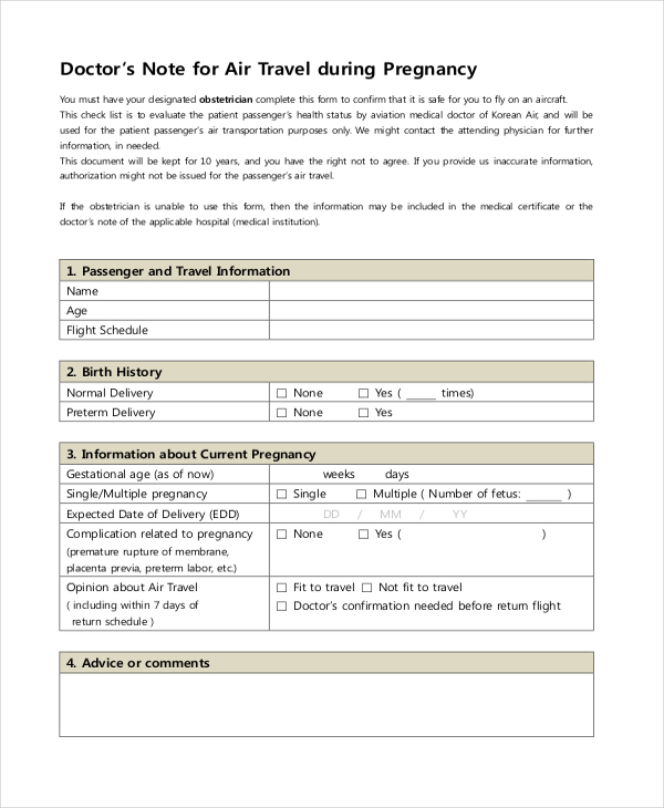 FREE 11+ Doctor Note Samples, PDF, MS Word, Google Docs