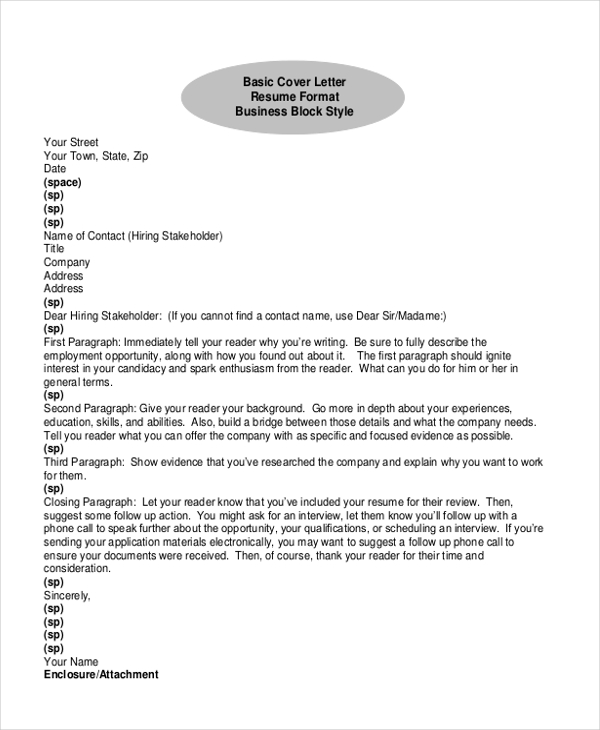 FREE 11+ Resume Cover Letter Samples, PDF, MS Word, Google Docs