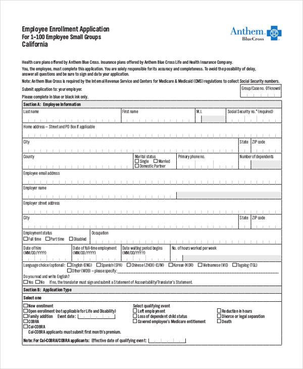 FREE 13+ Sample Employee Application Forms in PDF | Excel | MS Word