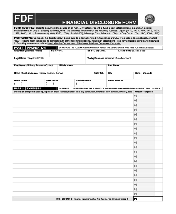 FREE 18+ Sample Financial Forms in PDF | MS Word | Excel