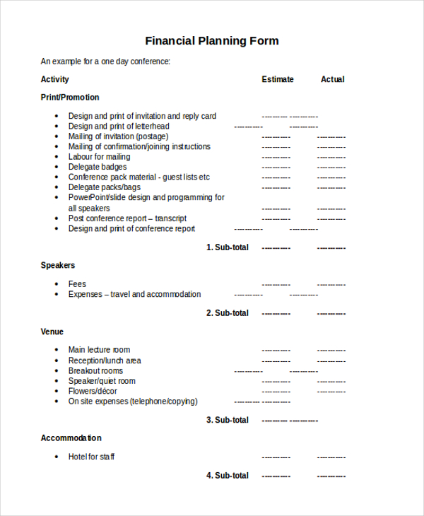FREE 18+ Sample Financial Forms in PDF | MS Word | Excel