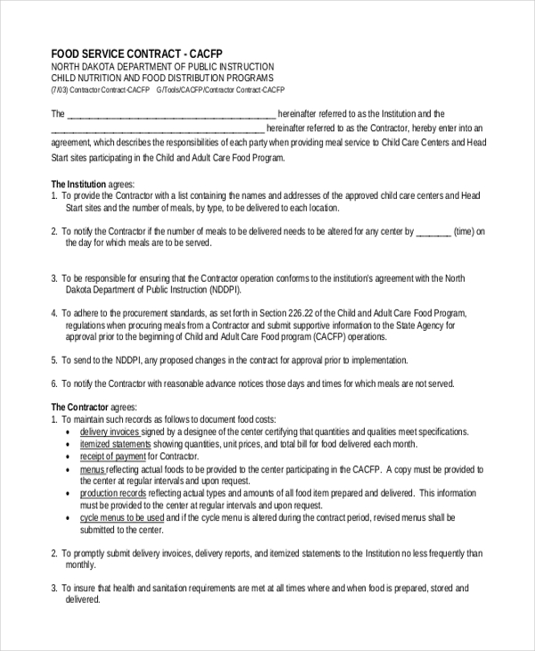 FREE 13+ Service Contract Form Samples, PDF, MS Word, Google Docs, Excel