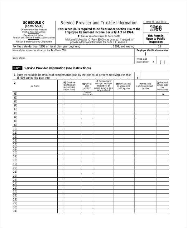 FREE 17 Sample Schedule Forms In PDF MS Word Excel