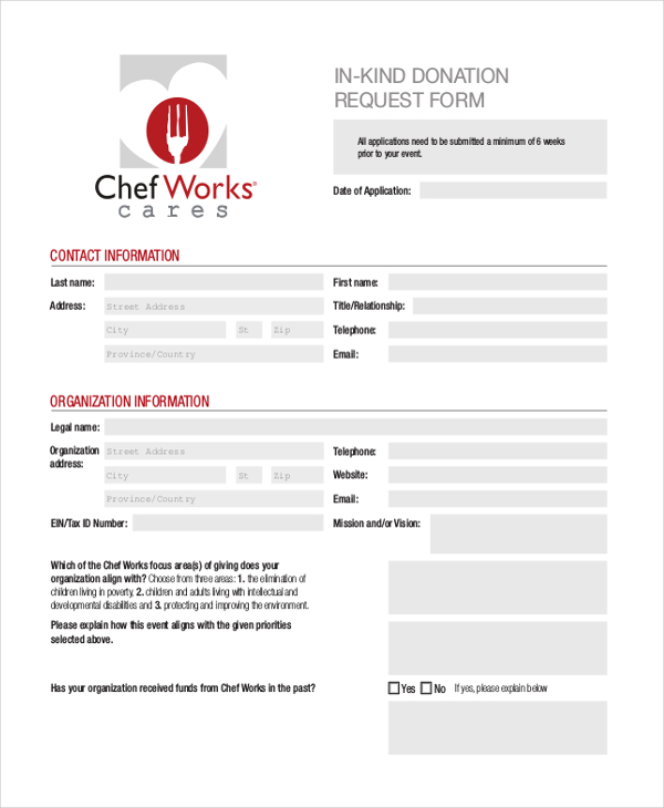 FREE 12+ Sample Donation Request Forms in PDF | MS Word | Excel