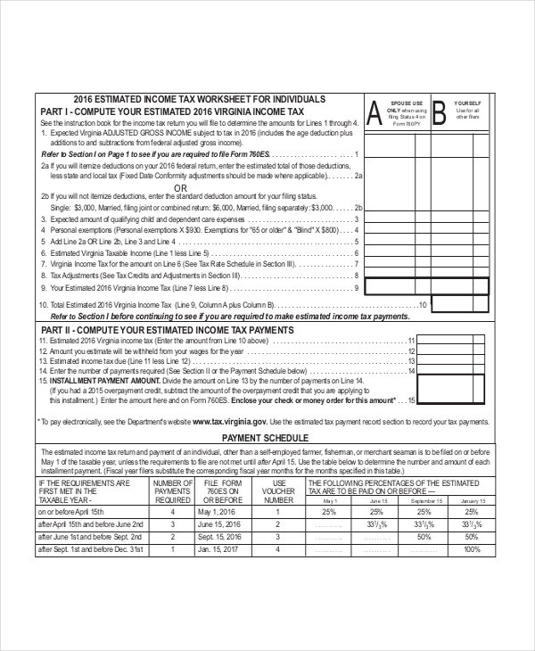 FREE 9+ Sample Federal Tax Forms in PDF | MS Word