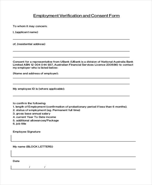 FREE 10+ Sample Job Verification Forms in PDF | MS Word | Excel