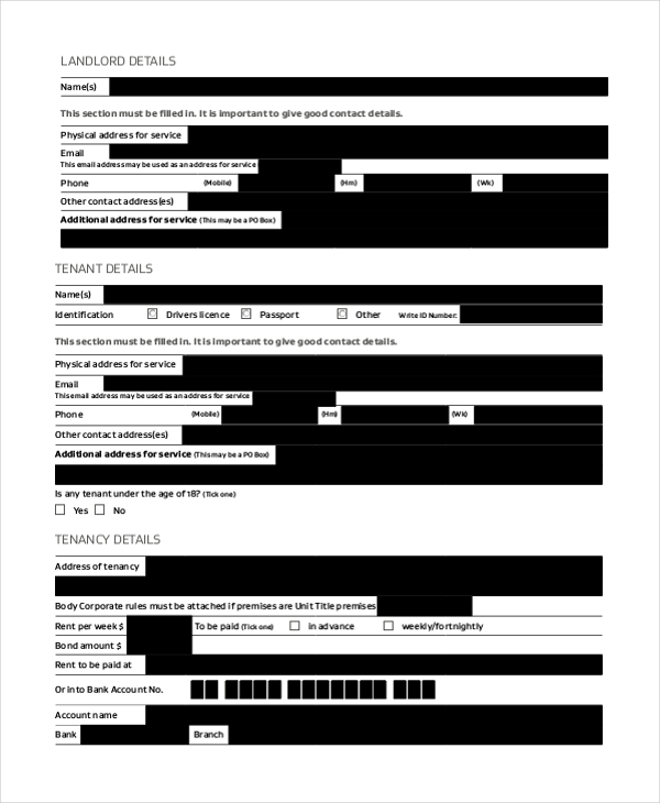 FREE 18+ Sample Landlord Forms in PDF | MS Word