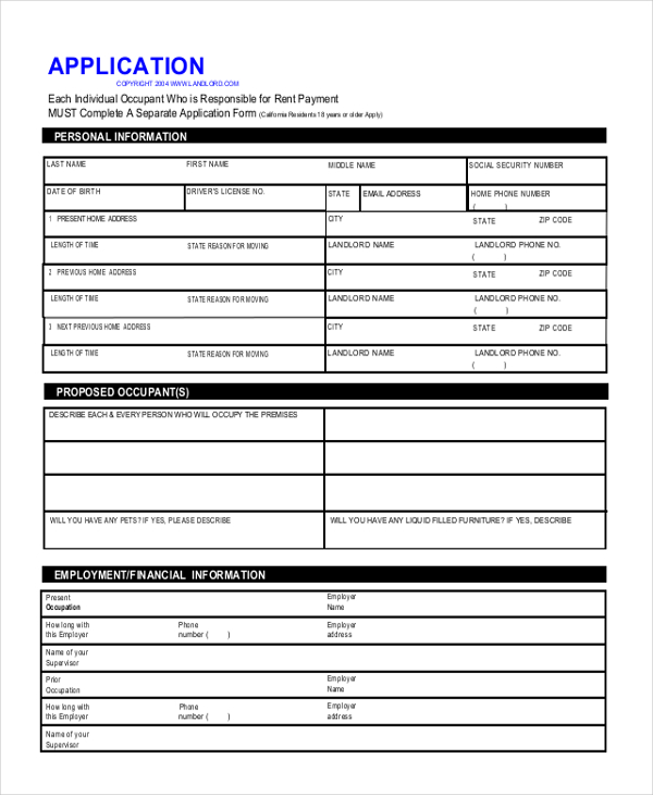 FREE 18+ Sample Landlord Forms in PDF | MS Word
