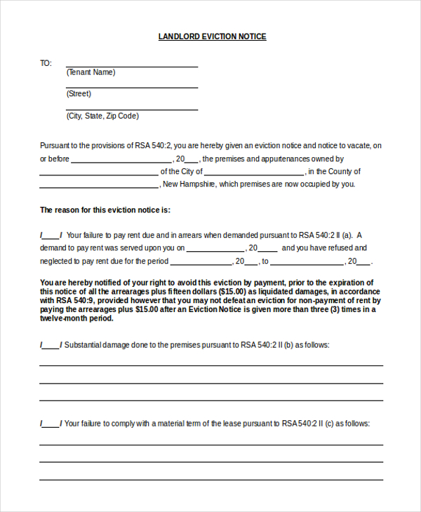 FREE 18+ Sample Landlord Forms in PDF | MS Word