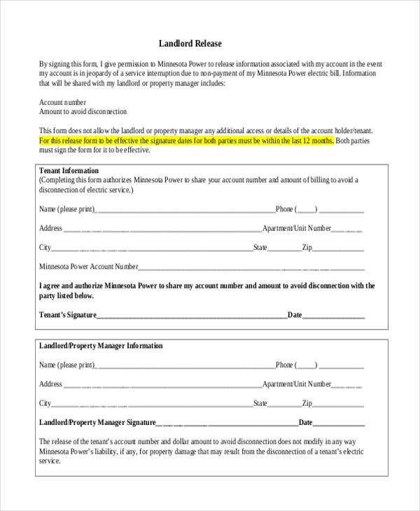 FREE 18+ Sample Landlord Forms in PDF | MS Word