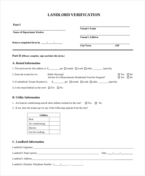 FREE 18+ Sample Landlord Forms in PDF | MS Word