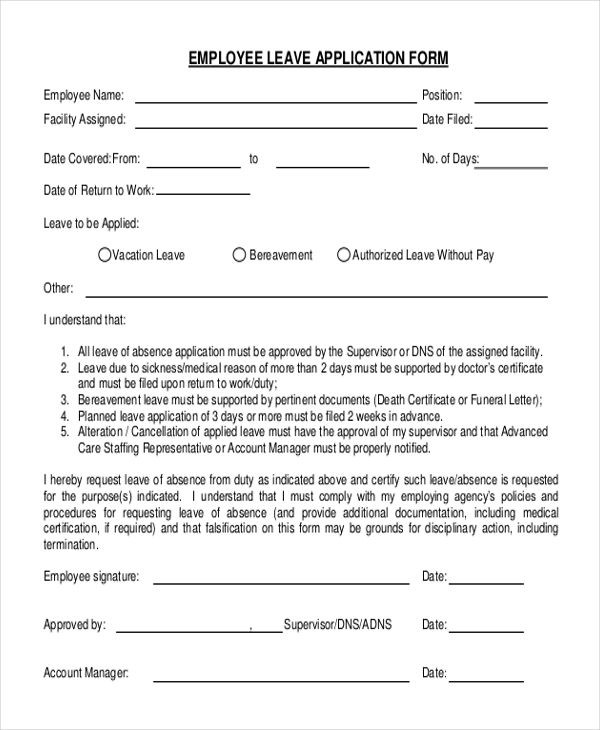 FREE 13+ Sample Employee Application Forms in PDF | Excel | MS Word