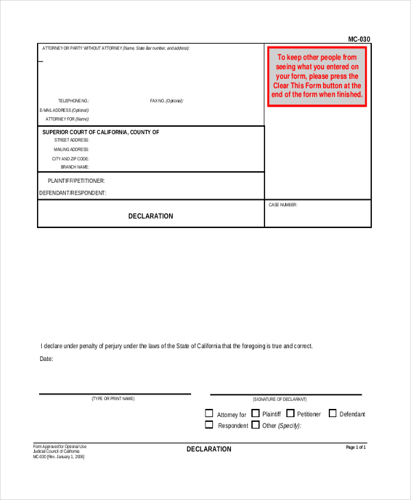 FREE 22+ Legal Form Samples, PDF, MS Word, Google Docs, Excel