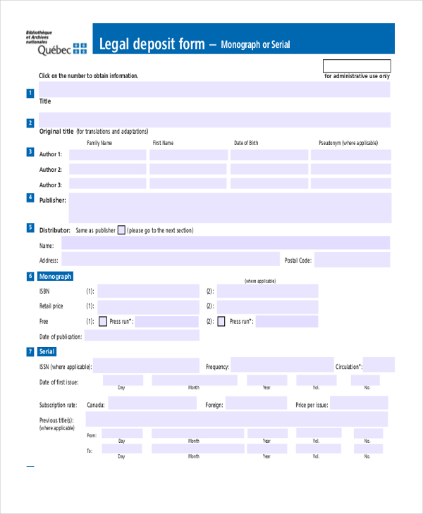 FREE 22+ Legal Form Samples, PDF, MS Word, Google Docs, Excel