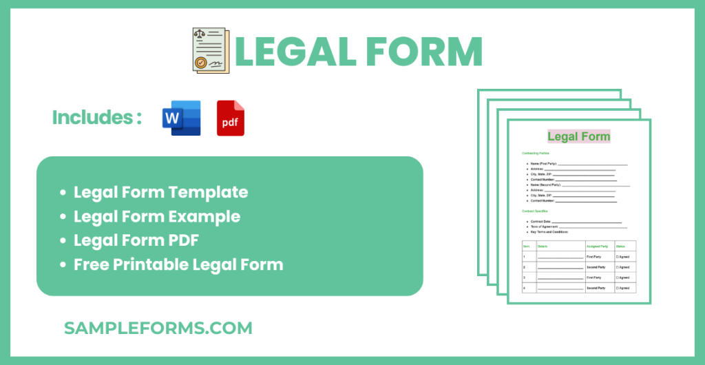 FREE 22+ Legal Form Samples, PDF, MS Word, Google Docs, Excel