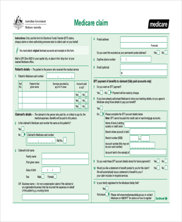 FREE 10+ Sample Medicare Forms in PDF | MS Word