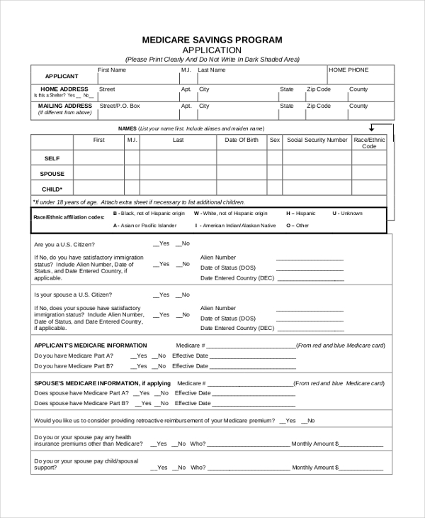 FREE 10+ Sample Medicare Forms in PDF | MS Word