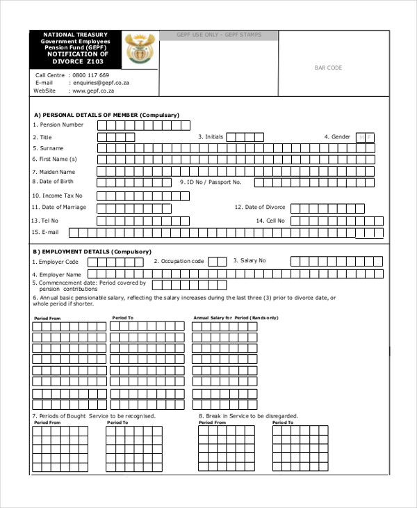 FREE 20+ Divorce Form Samples, PDF, MS Word, Google Docs