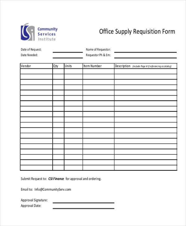 FREE 10+ Sample Requisition Forms in MS Word | PDF | Excel