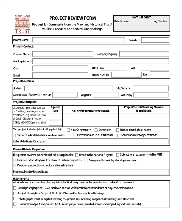 FREE 19+ Sample Review Forms in PDF | MS Word | Excel