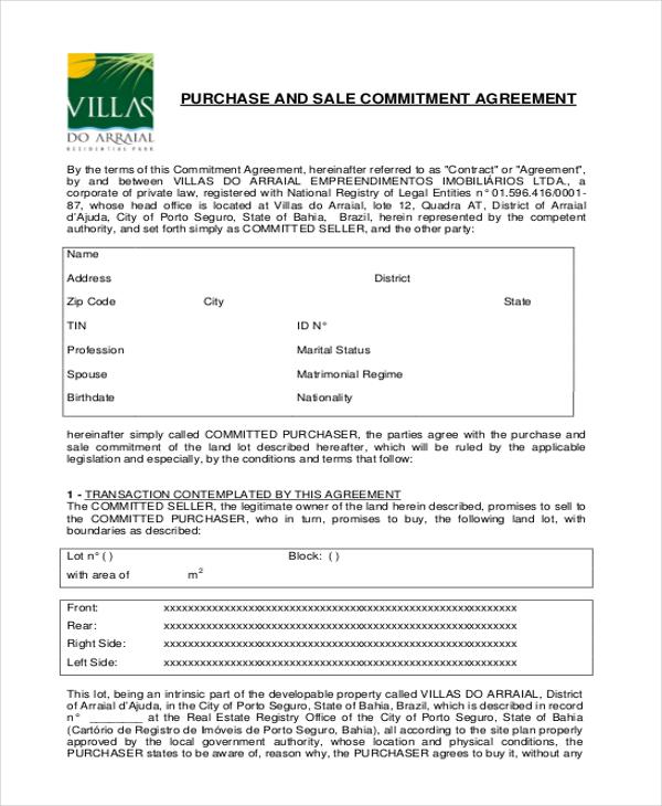 FREE 14+ Purchase and Sale Agreement Form Samples, PDF, MS Word, Google Docs