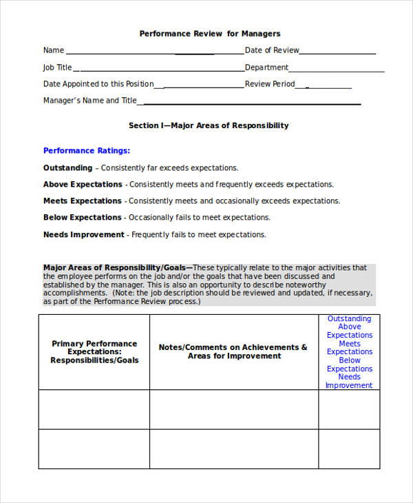 FREE 19+ Sample Review Forms in PDF | MS Word | Excel