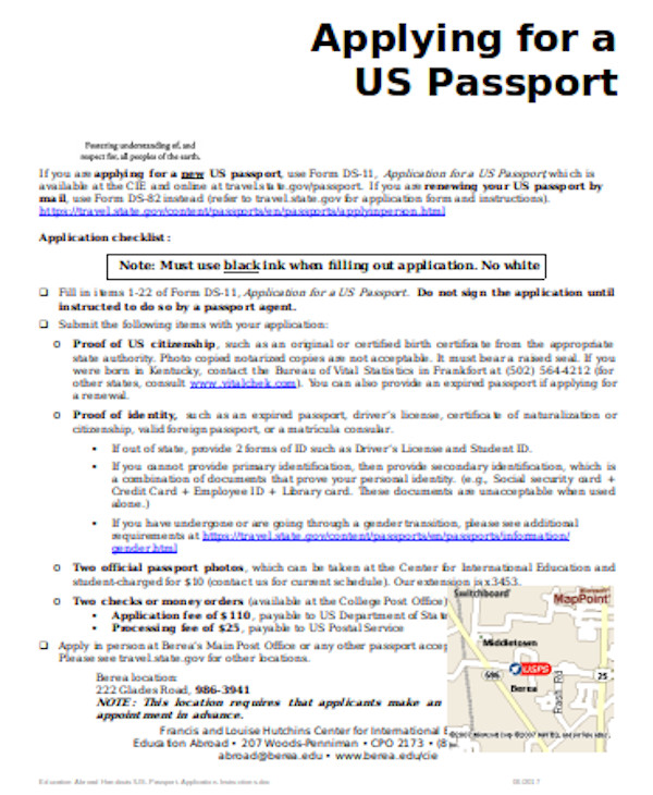 FREE 13+ Passport Application Form Samples, PDF, MS Word, Google Docs ...