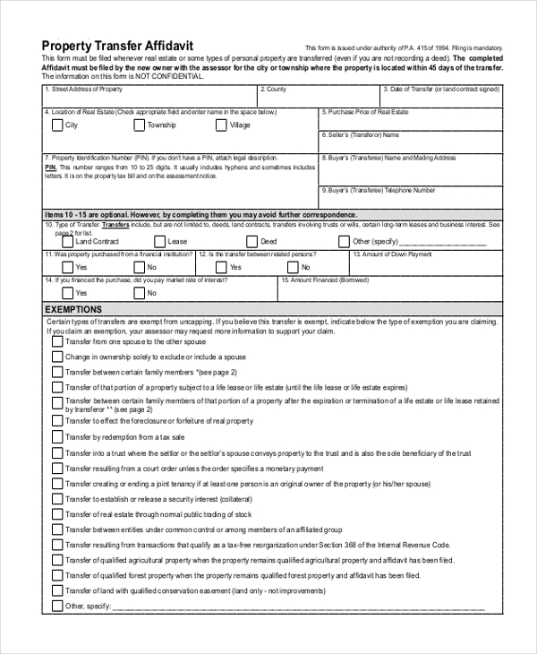 FREE 12+ Affidavit Forms and Samples in PDF | Excel | MS Word