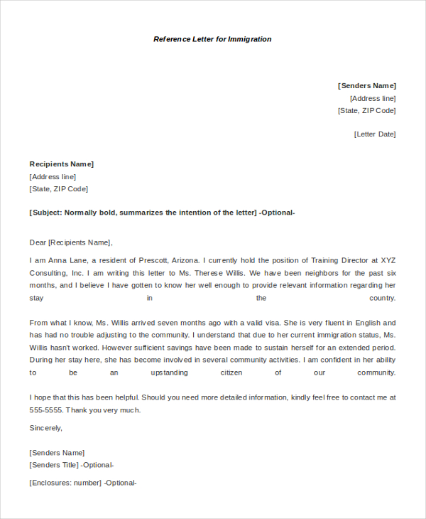 FREE 12+ Reference Letter Samples, PDF, MS Word, Google Docs