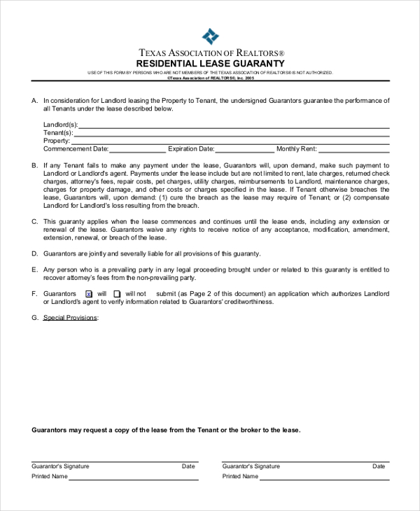FREE 11+ Sample Residential Lease Forms in PDF | MS Word