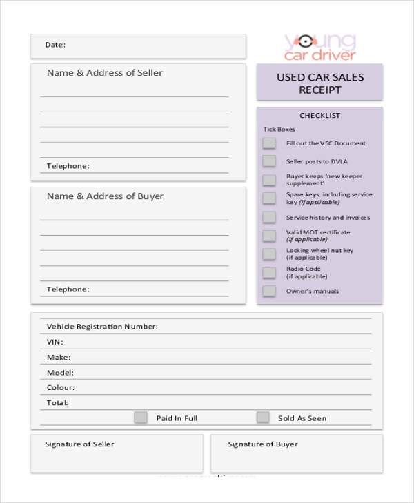 FREE 11+ Sample Sales Receipt Forms in PDF | MS Excel | Word
