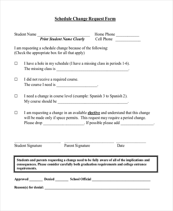 FREE 17+ Sample Schedule Forms in PDF | MS Word | Excel