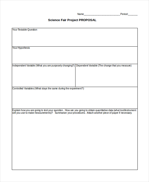 FREE 15+ Project Proposal Form Samples, PDF, MS Word, Google Docs, Excel