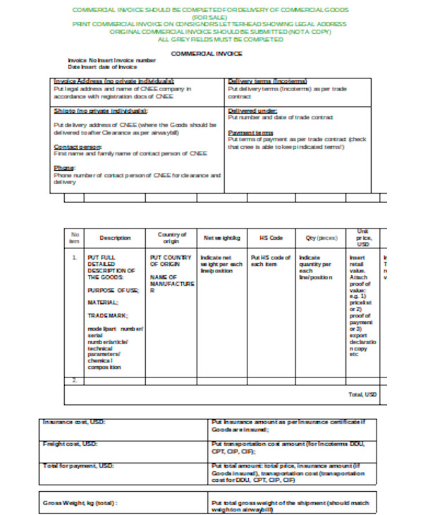 FREE 14+ Invoice Form Samples, PDF, MS Word, Google Docs