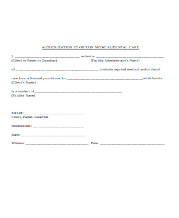 FREE 10+ Sample Medical Authorization Forms in PDF | MS Word | Excel