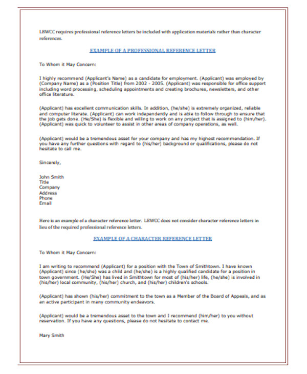 FREE 12+ Reference Letter Samples, PDF, MS Word, Google Docs