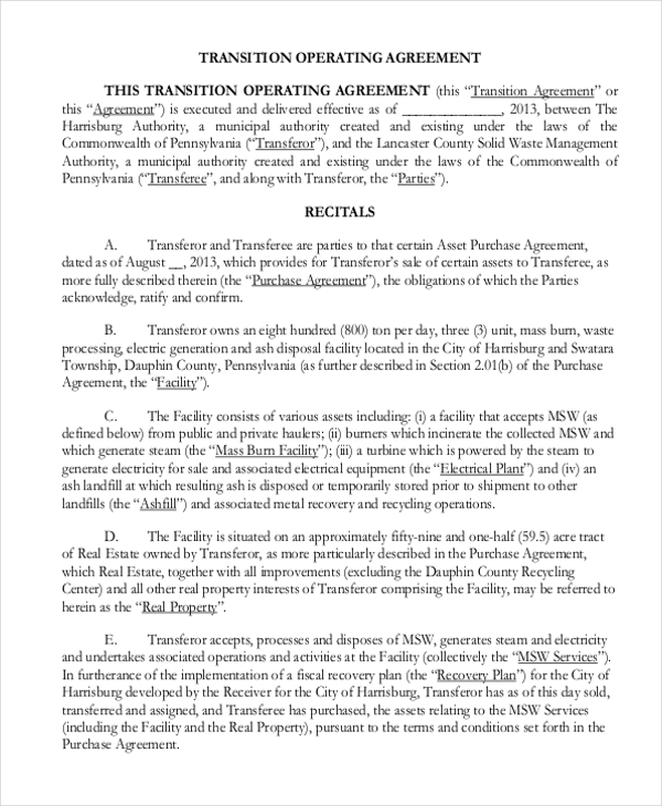 FREE 13+ Operating Agreement Form Samples, PDF, MS Word, Google Docs