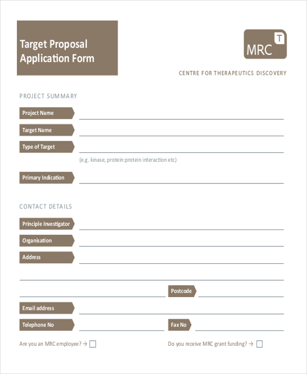 FREE 9+ Sample Target Application Forms in PDF | MS Word