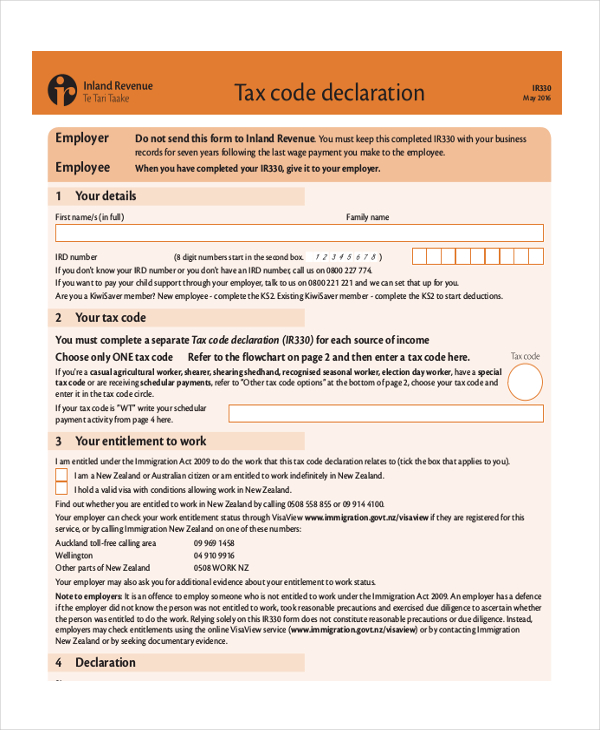 FREE 9+ Sample Federal Tax Forms in PDF | MS Word