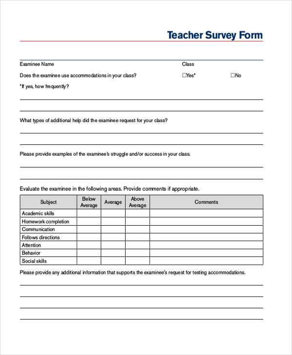 FREE 19+ Survey Form Samples, PDF, MS Word, Google Docs, Excel