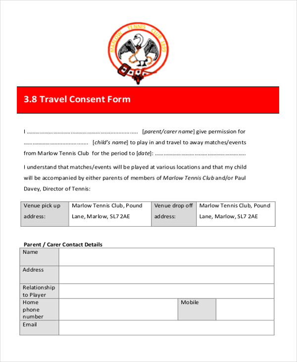 FREE 21+ Sample Travel Forms in PDF | MS Word | Excel