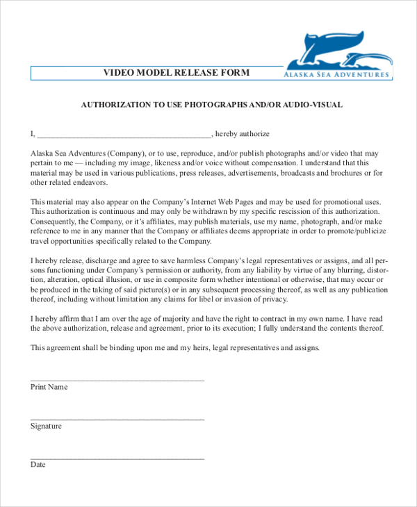 FREE 11+ Sample Video Release Forms in PDF | MS Word