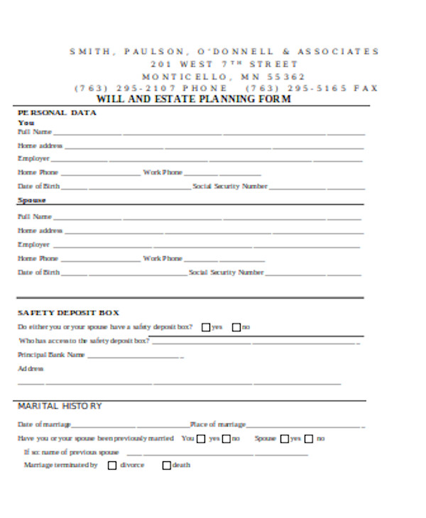 FREE 13+ Will Form Samples, PDF, MS Word, Google Docs