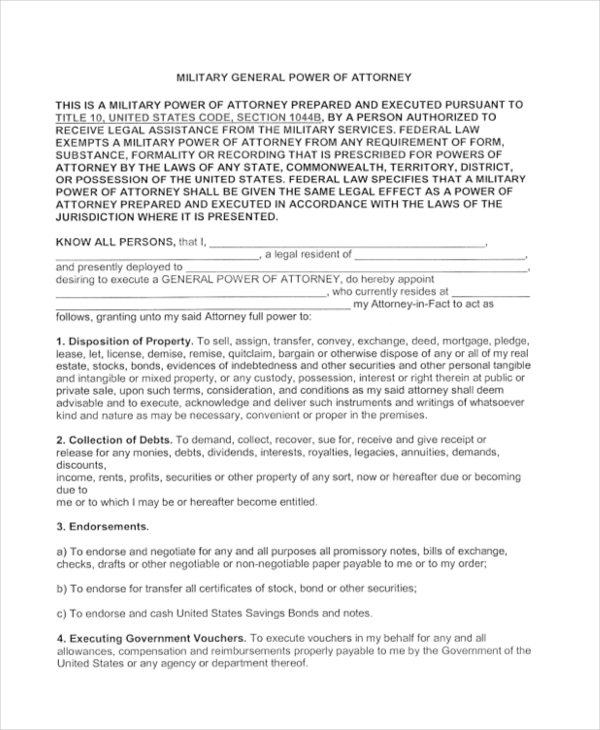 FREE 11+ Sample General Power of Attorney Forms in PDF | MS Word
