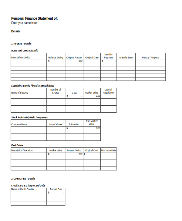FREE 18+ Sample Financial Forms in PDF | MS Word | Excel