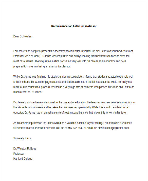 Expository Essay Professor Recommendation Letter Sample Expository Essay Professor Recommendation Letter Sample
