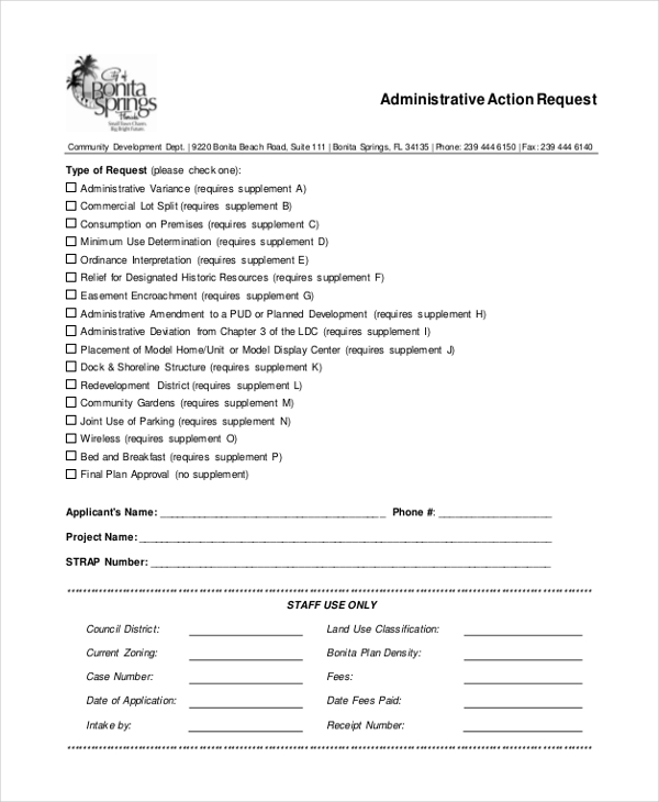 FREE 11+ Sample Action Request Forms in PDF | MS Word