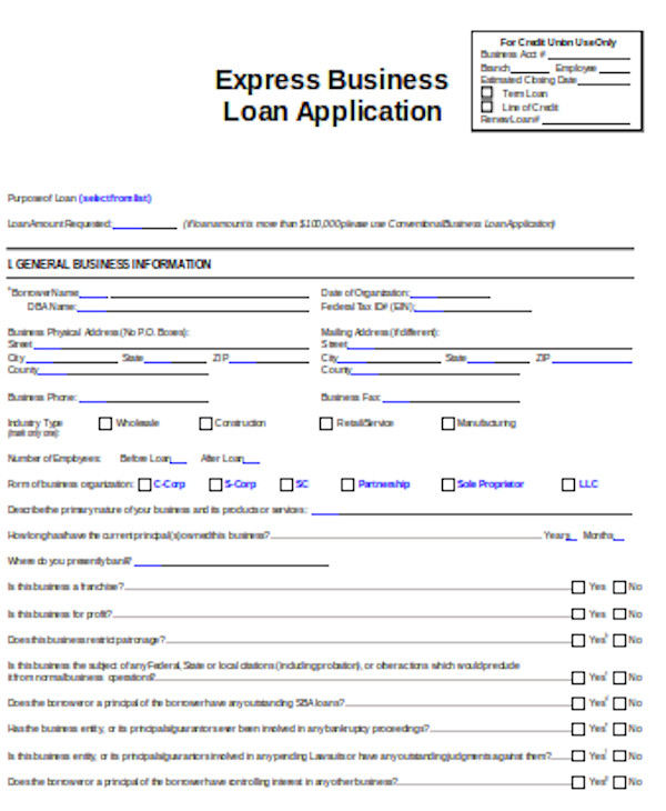 FREE 11 Sample Loan Application Forms In PDF Excel MS Word FREE 11 Sample Loan Application Forms In PDF Excel MS Word