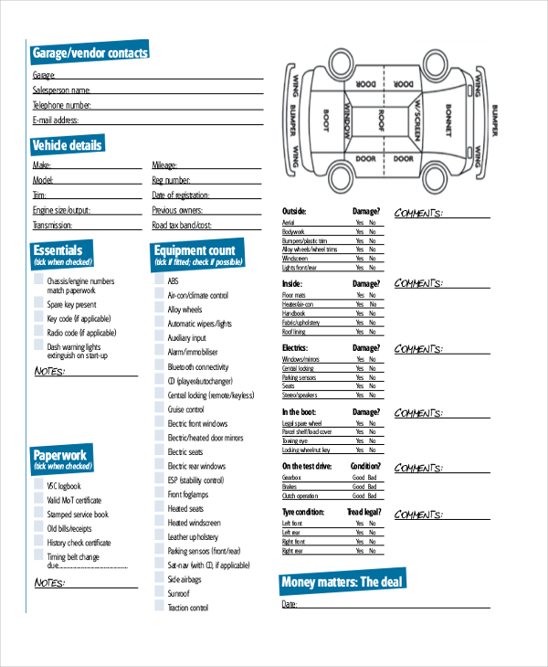 FREE 8+ Sample Car Appraisal Forms in PDF | MS Word