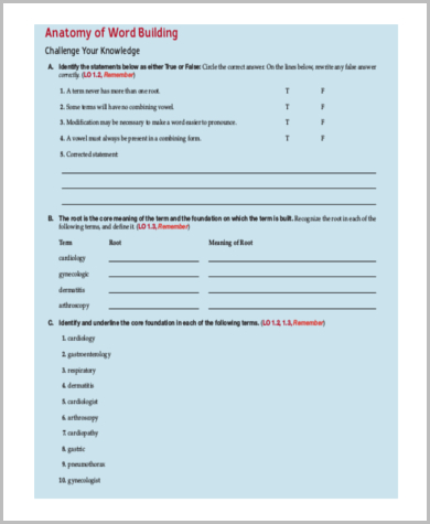 FREE 5+ Sample Medical Combining Forms in MS Word | PDF